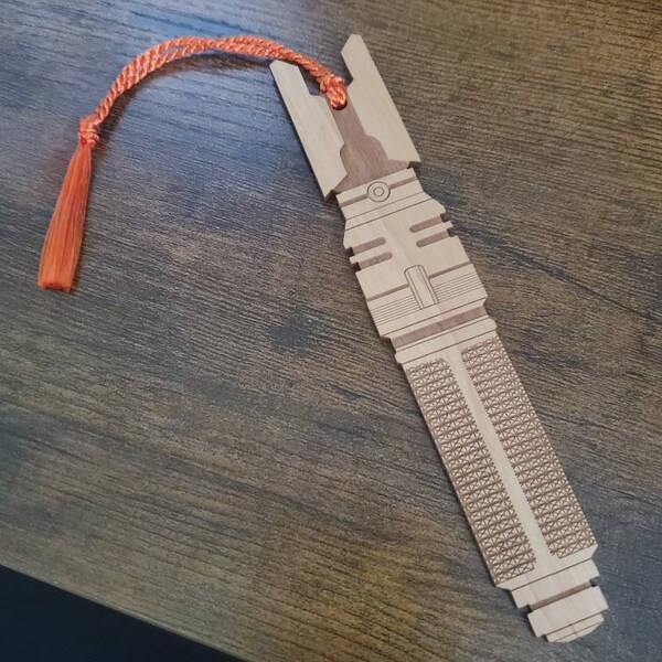 Star Wars Qui Gon Jinn Lightsaber Bookmark With Tassel Laser Engraved ...