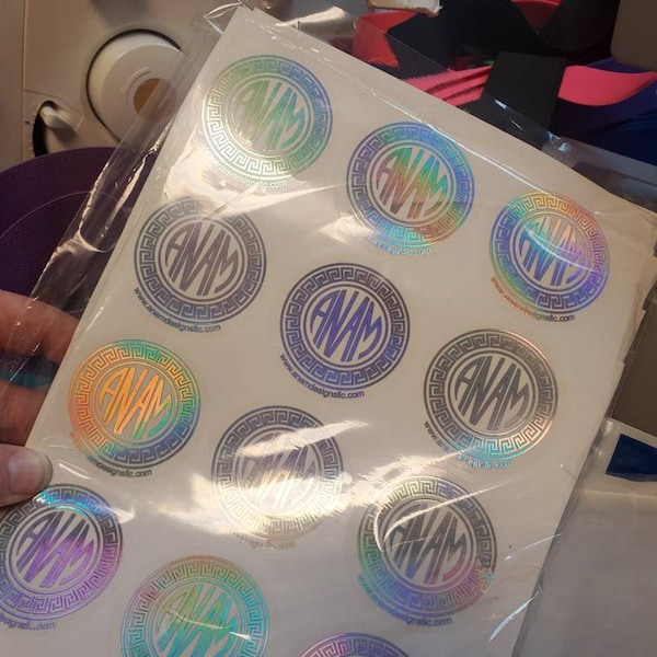 Holographic Clear Custom Stickers, Custom Product Labels, Holographic ...