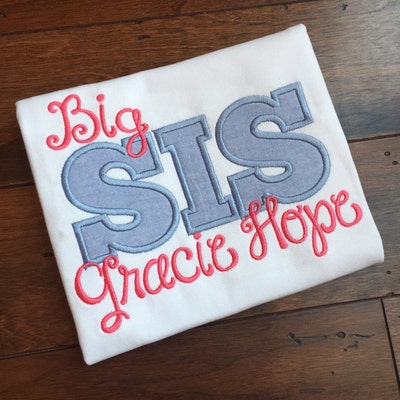 Baby Brother Embroidery Machine Design Monogram Font Instant Download ...