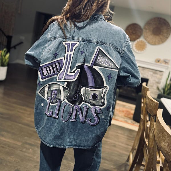 Custom Painted Saints Denim Jacket: New Orleans Football Fan Apparel - Etsy