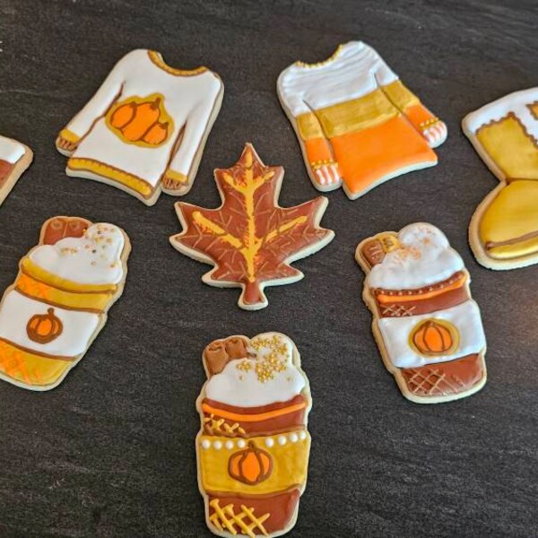 Fall Cookie Decorating Kit, Fall DIY Cookie Kit, (large Cookies ...