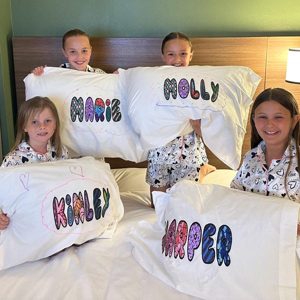 Color Me Personalized Pillow Case | Slumber Party | Sleepover Gifts ...
