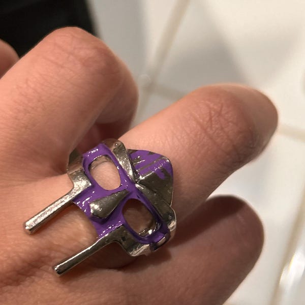 MF DOOM Ring Handmade Doomsday Ring - Stainless Steel in Various Sizes ...