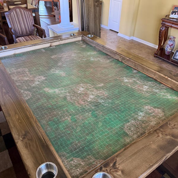 Custom Gaming Table, Role Playing Game Table With Folding Legs, Vaulted ...