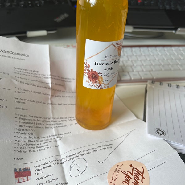 Turmeric Body Wash, Shower Gel, Natural Shampoo, Turmeric Kojic Soap ...