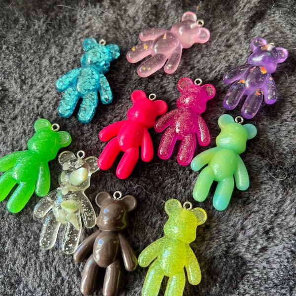 Black Colorful Bling Charms for Bracelets Rhinestone Charms, Charm ...