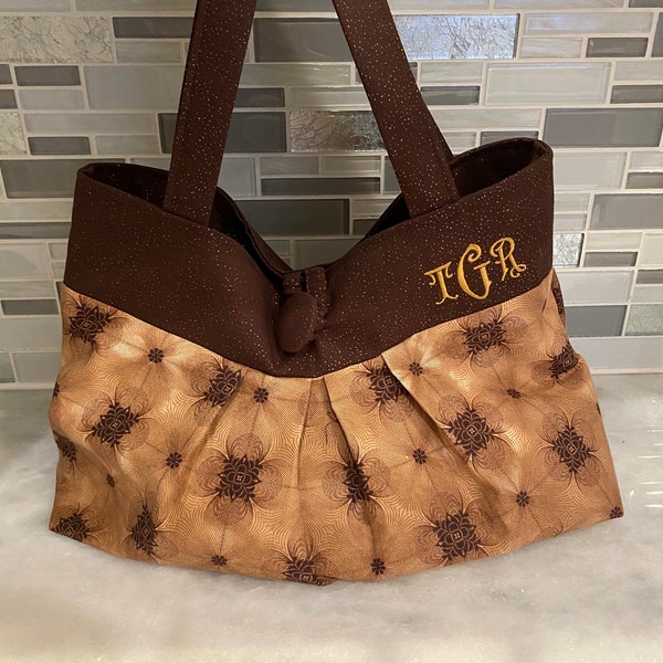 Tote Bag Sewing Pattern - PDF Instant Download - Gathered / Pleated ...