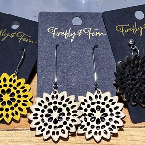 Minimalist Floral Quad Laser Engraved Earrings Digital Download - Etsy