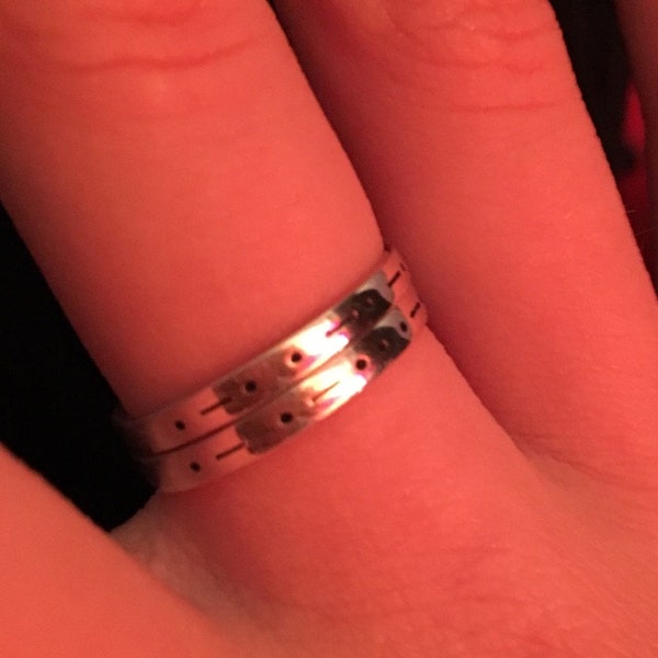 Morse Code Ring Personalized - Hand Stamped Initial Ring - Monogram ...