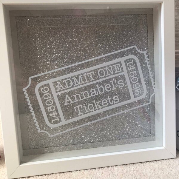 Ticket Box Keepsake Personalised Frame Memory Box Gift Concerts ...