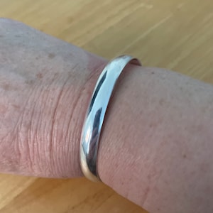 Silver Adjustable Hug Hands Bangle, Open Unique Bracelet, Mothers Day ...