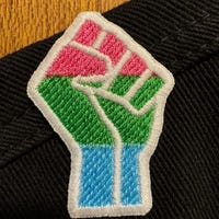 Pride Flag Embroidered Patch LGBT Gay Lesbian Queer Hook and Loop, Iron ...