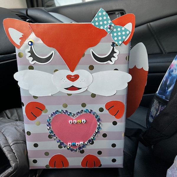 Fox Valentine Box Printable Decor Kit 3D Nose, Eye Options, 3D Bow ...