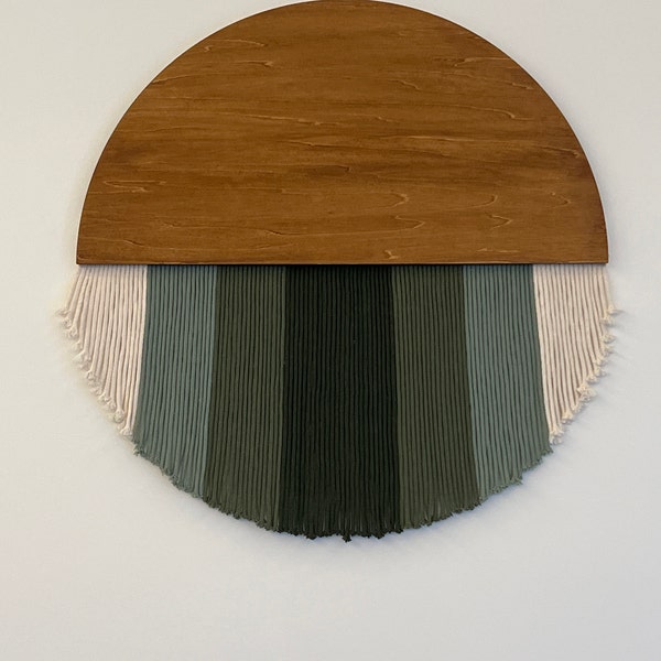 Half Moon Wall Hanging, Fiber Wall Art, Minimalist Artwork, Home Office ...