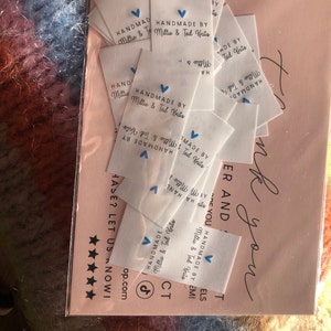 Set of 50 Product Tags for Handmade Items add Your Own Text - Etsy UK