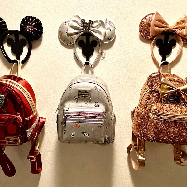 Loungefly and Mouse Ears Combo Hanger, Magical Mouse Loungefly Display ...