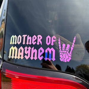 Car Decal Mother of Mayhem, Alternative, Vinyl Decal, Mama, Chaos ...