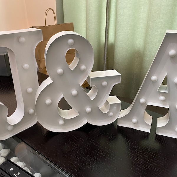 Wedding Marquee Lights | Light up Names | Wedding Lights Decor | 12 ...