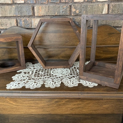 Wood Mason Box Holder Wooden Boxes for Centerpieces Square Vases for ...