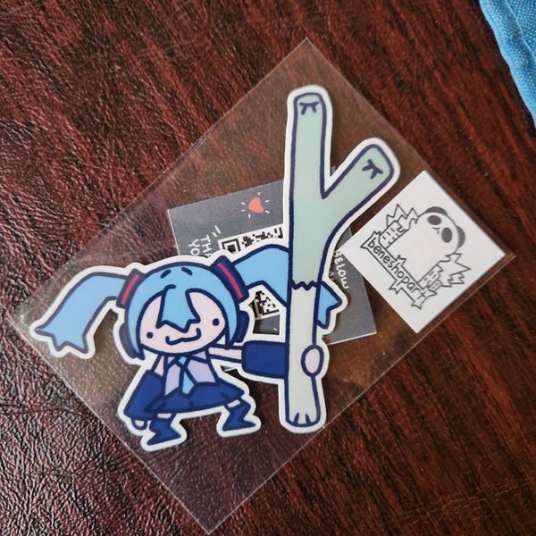 Big Leek Miku and Big Baguette Teto Vinyl Sticker | Original Creator ...