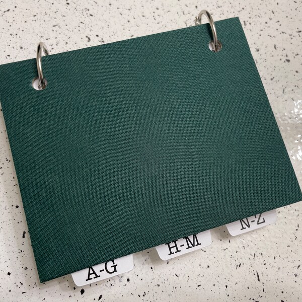 Small ADDRESS BOOK - Handcrafted Linen Hardcover - 10 Colors - Custom ...