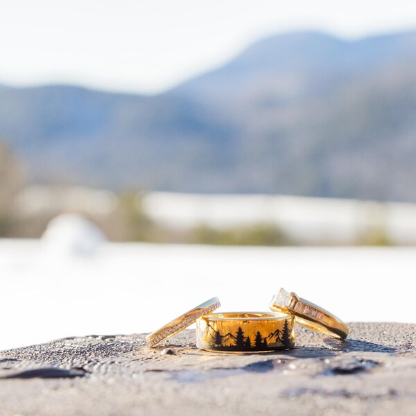 Pilot Flyer Airman Wedding Ring, Airplane Fighter Jet Engine Ring ...