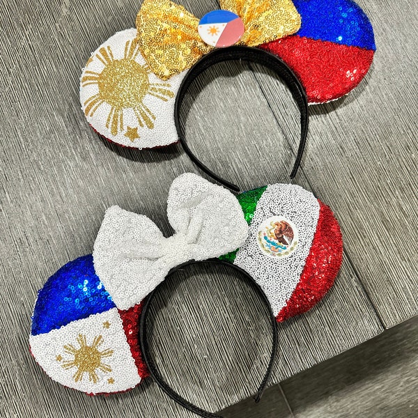 VELVET Filipino Ears, Filipino Flag, Philippines Flag Ears, Mickey Ears ...
