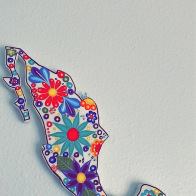 Mexico Map Handpainted Mexican Map Mexico Home Wood Sign - Etsy