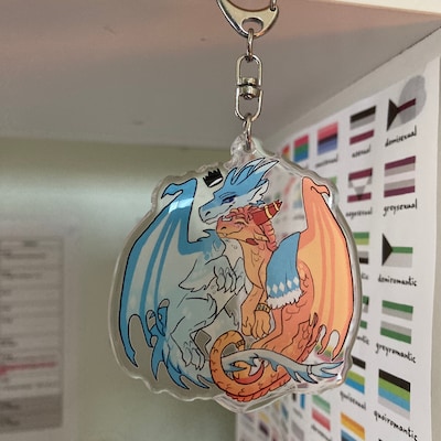 Queen Glacier and Princess Blaze Wings of Fire WOF Acrylic Charm - Etsy UK