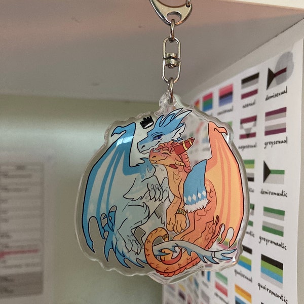 Queen Glacier and Princess Blaze [ Wings of Fire WOF Acrylic Charm ] - Etsy