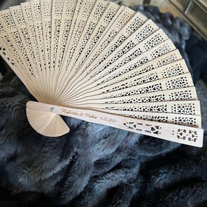 Personalized Wedding Fans Custom Wedding Fans Intricately | Etsy