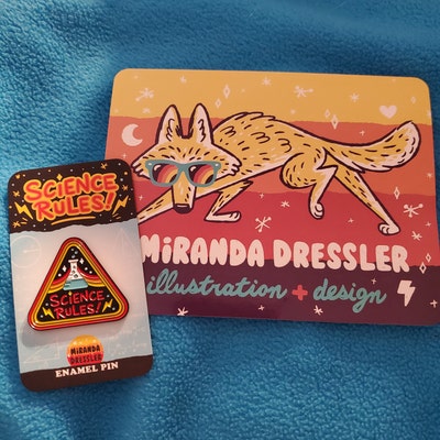 Science Rules Enamel Pin - Etsy