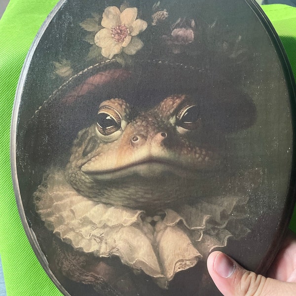 Miss Frog Victorian Portrait - Vintage Style Cottagecore Animal Wall ...