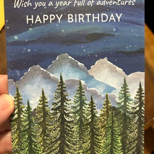 Happy Birthday Card for Him, Birthday Card for Her, Camping Outdoors ...
