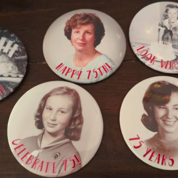 Big Photo Pin Button, Large Button With Picture, 3.5 Inch Image Pinback ...