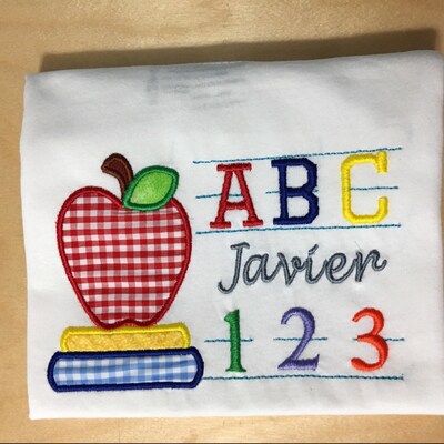 Back to School ABC 123 Frame Embroidery Design Machine - Etsy