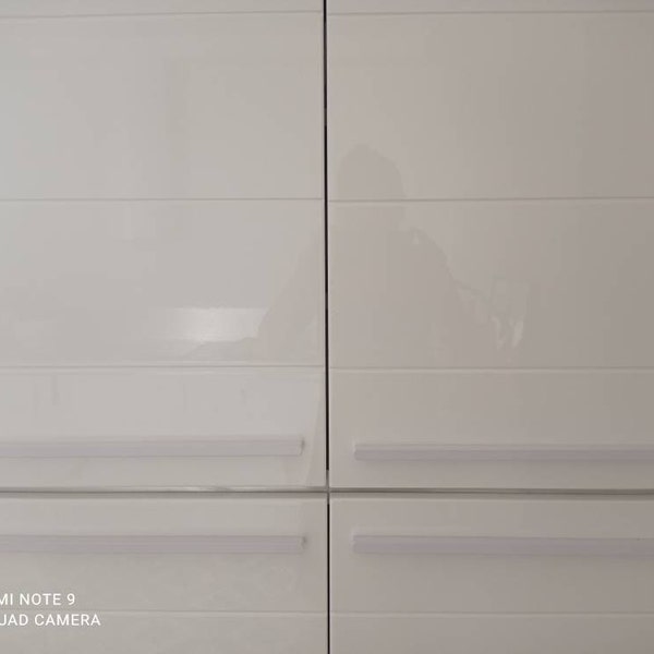 Modern simple Matte White Door Pull Handle Drawer Pull Handle Cabinet ...