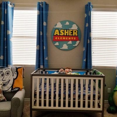 Wooden Name Sign, Toy Theme Decor, Andy's Room Decor, Infinity and ...