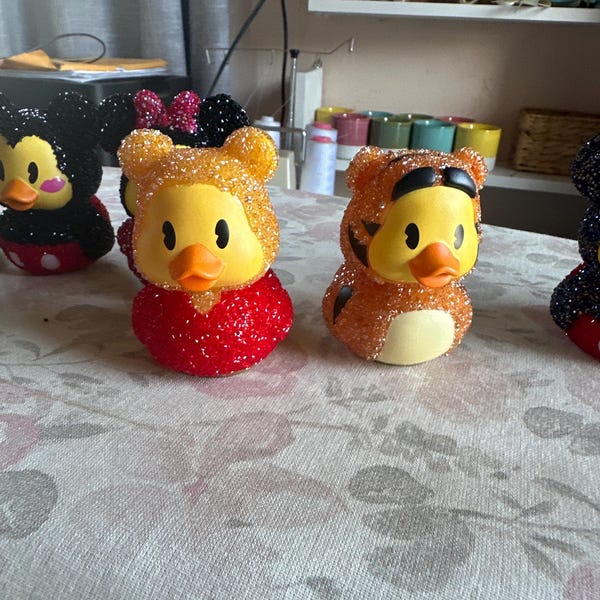 Winnie Tiger Friends Character Themed Yellow Gold Red Rubber Duck Ducks ...