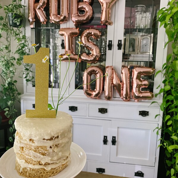 One Cake Topper | Number 1 Topper | First Birthday Topper | Cake Smash ...
