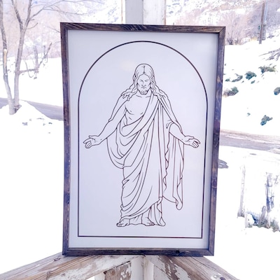 High Detail Jesus Christ Template Digital Download SVG, Vector, Cricut ...