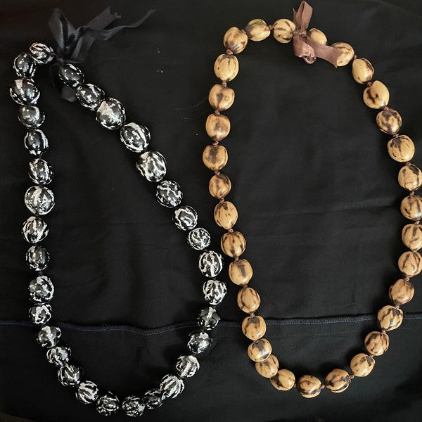 Hawaii Wedding Mongo Shells With Kukui Nut Lei Necklace - Etsy