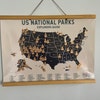 USA National Park Scratch off Map + Magnetic Frame - Scratch off Travel ...