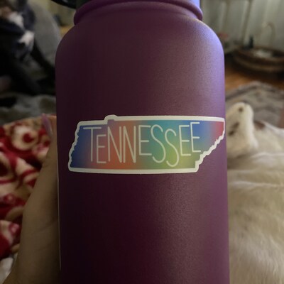 Line Dot Rainbow Sticker, Blue, 2.7x3in, Waterproof Vinyl Sticker for ...