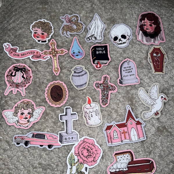 Funeral STICKERS (25 Pack) - Etsy