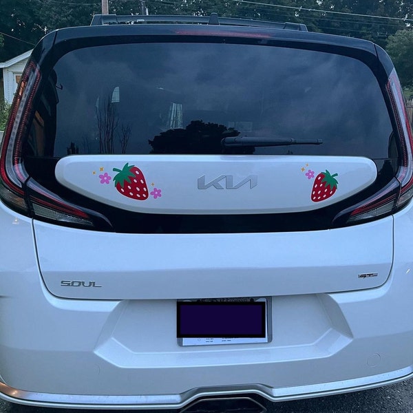 Strawberry Vinyl Decal | Strawberry Car Decal | Strawberry Daisy Decal ...