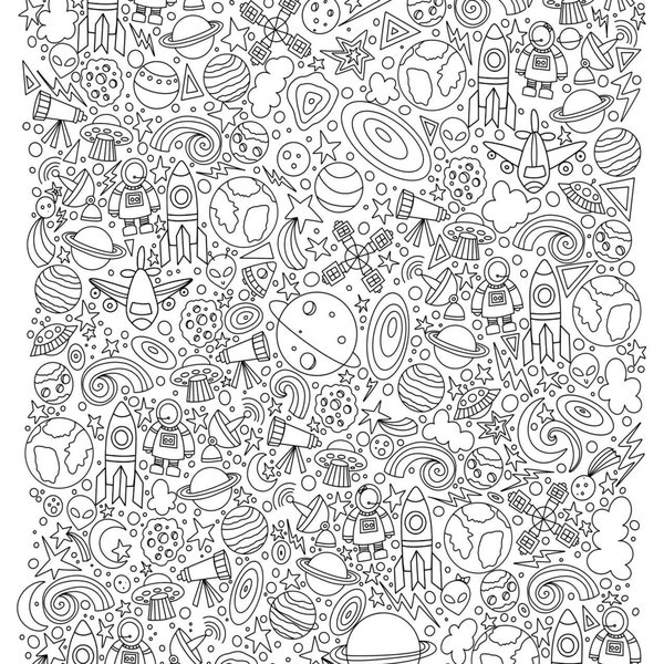 Space Astronomy & Science | Hand-drawn Coloring Page Printable | School ...