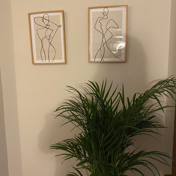Woman Line Art Print| Female Line Drawing| Wall Decor|fashion Prints ...