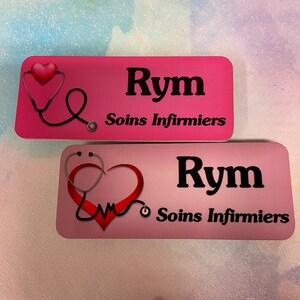 Healthcare Staff Name Badge, Name Tag, Personalized Custom ID Tag ...