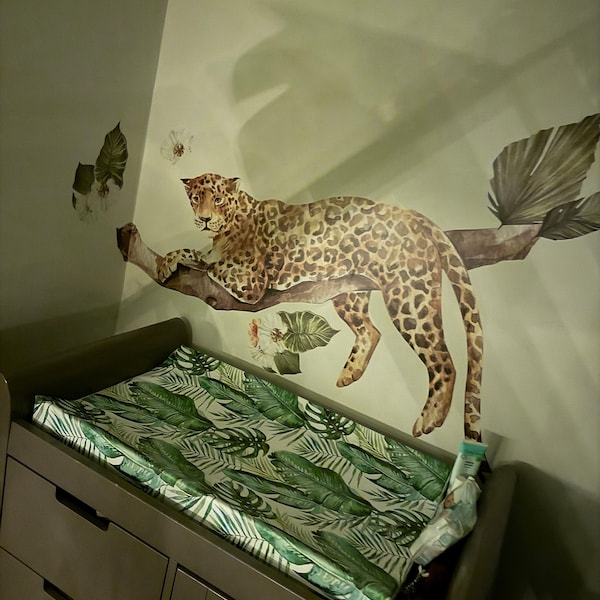 Resting Cheetah Wall Sticker Pack, Jungle Wall Stickers, Safari Wall ...